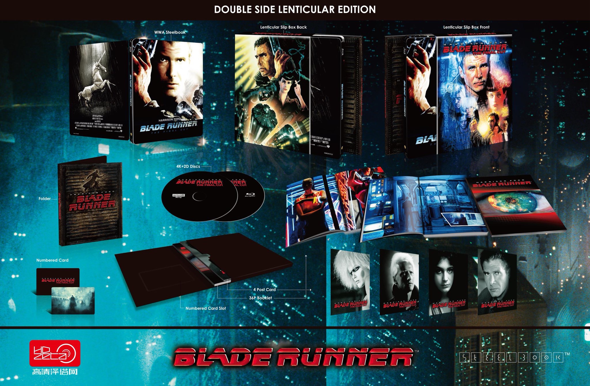 Blade Runner (4K + Blu-ray SteelBook) (HDzeta Special Edition Silver ...